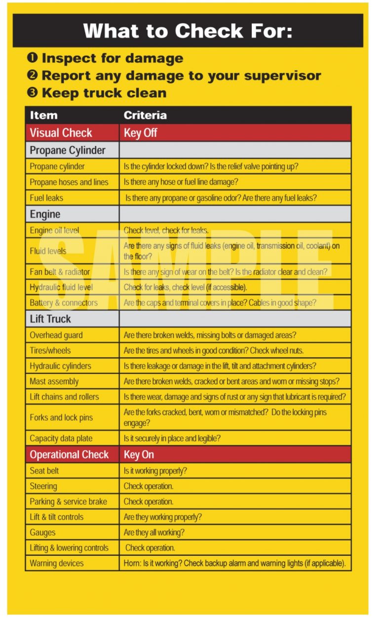 Refill Internal Combustion Daily Inspection Log Book - First Quality ...